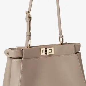 Fendi My Peekaboo Small Dove Gray Leather Bag